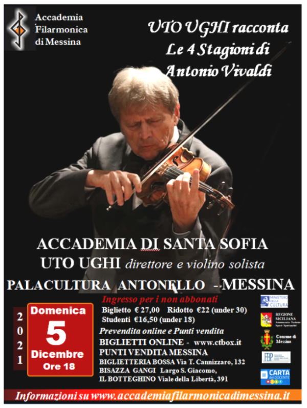 MESSINA - UTO UGHI racconta le 4 Stagioni di Antonio Vivaldi