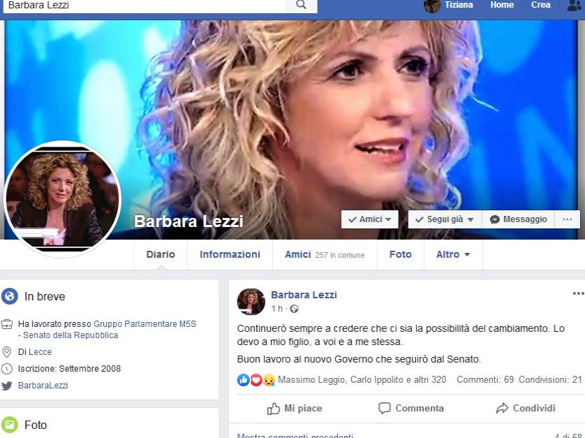 Lezzi si congeda: "Continuerò a credere nella possibilità di cambiamento"