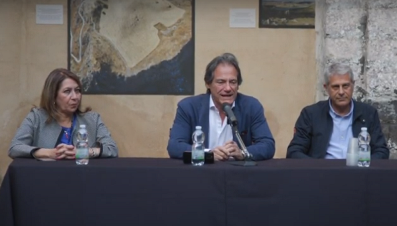 Daniela Toscano all'inaugurazione della mostra "Il Vittoriale ad Erice"