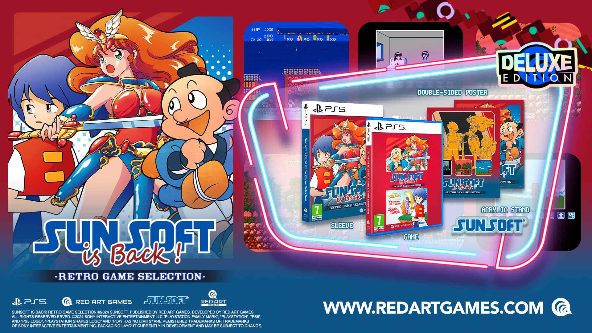 Red Art Games ha annunciato SUNSOFT is Back! Retro Game Selection per PS5, Switch e Xbox - Go ...