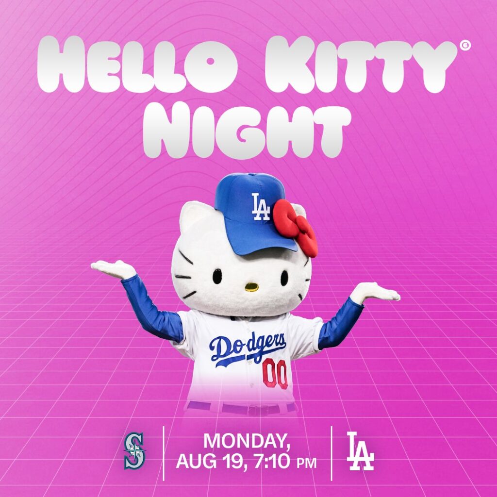 Hello Kitty festeggerà in anticipo il suo 50º compleanno al Dodger ...