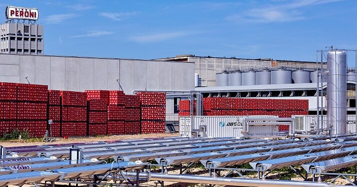 Birra Peroni, novità nello stabilimento di Bari: campo solare termico