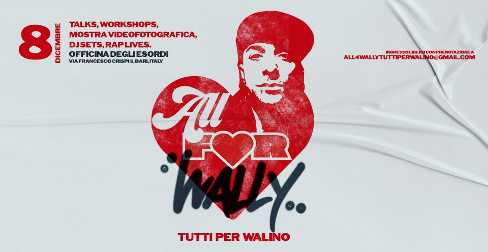 'All 4 Wally', a Bari una giornata dedicata al rapper Walino