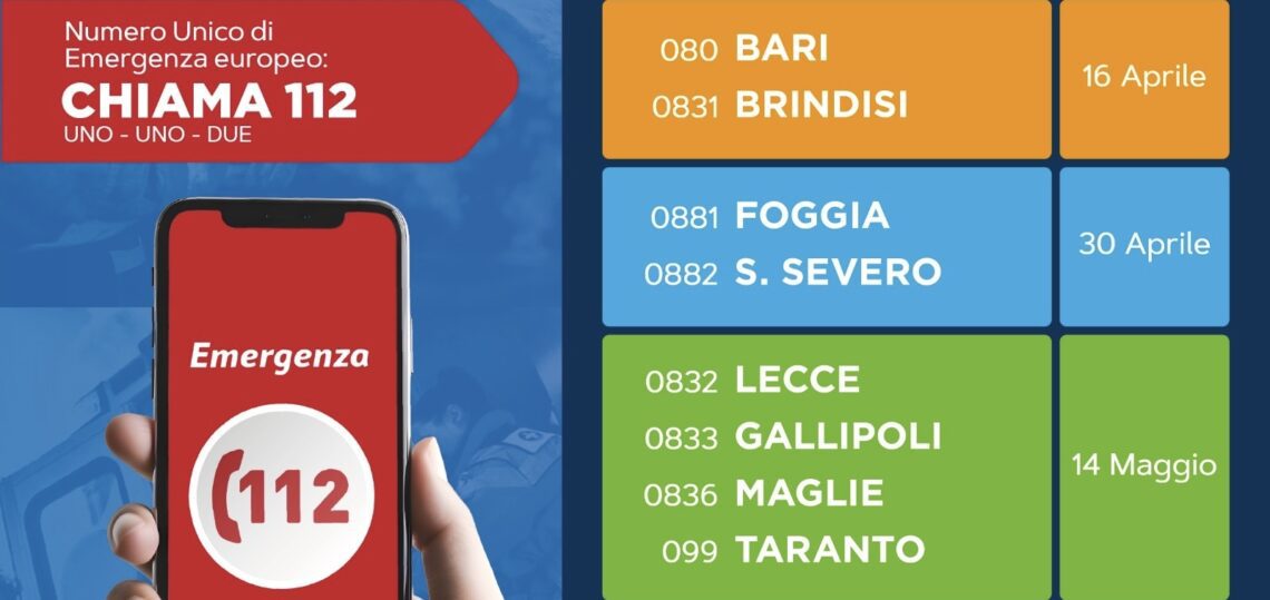 Chiamate di emergenza, da martedì 16 c'è il 'Numero Unico' 112 Chiamate di emergenza, da martedì 16 c'è il 'Numero Unico' 112