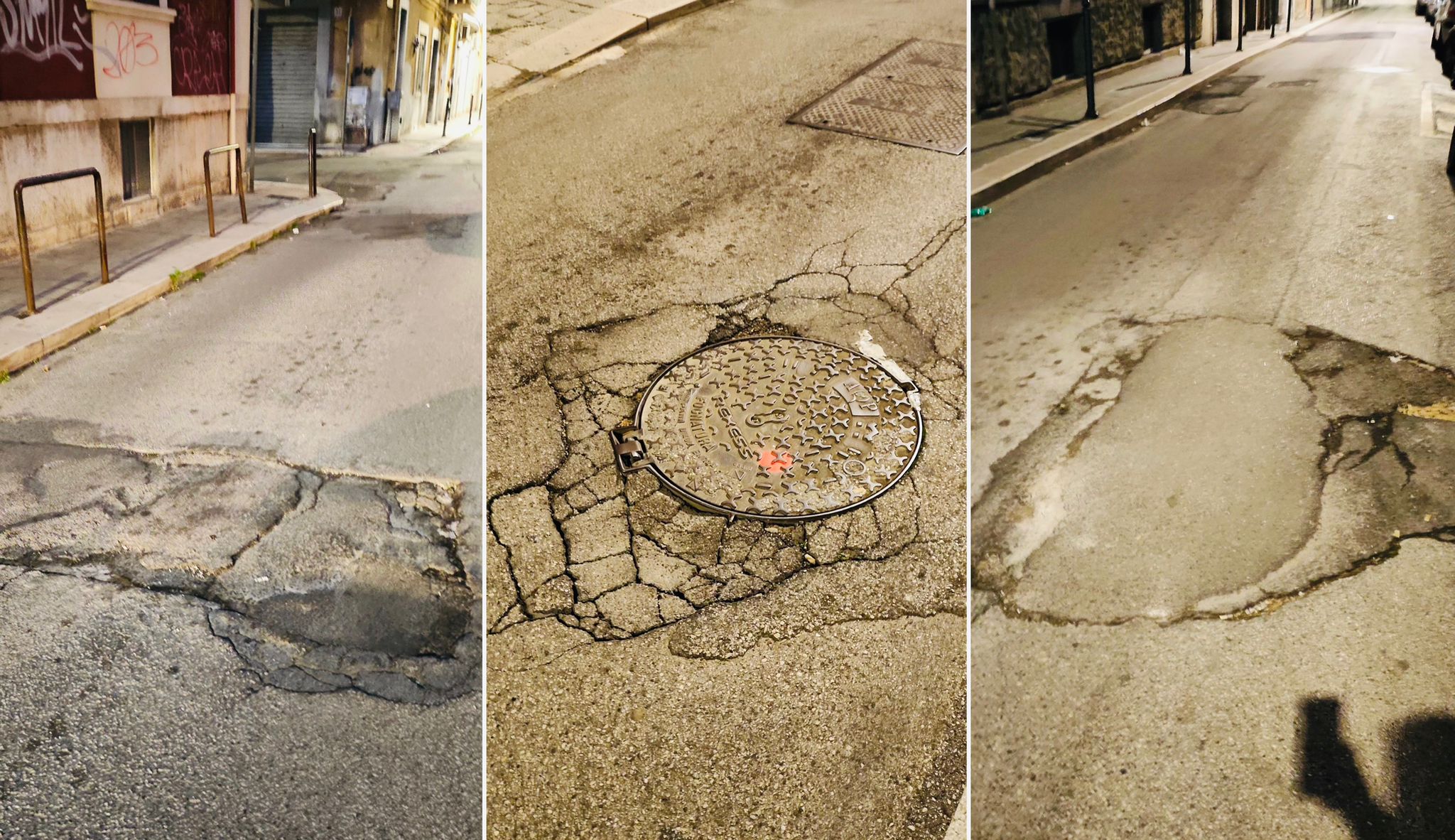 Da via Re David a via Lattanzio, la fotogallery di buche e rattoppi